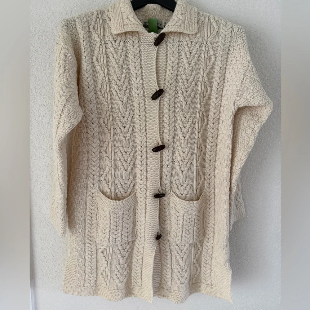 Aran Crafts | Sweaters | Aran Crafts Ireland Merino Wool Cableknit ...